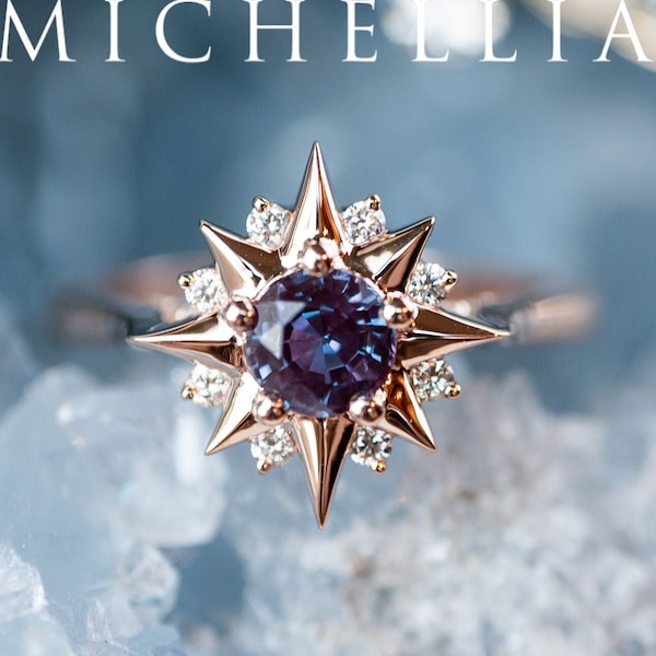 Star Engagement Ring - Etsy