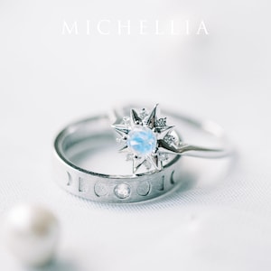 Lucian Men's Moon Phase Wedding Band, Moon Band, Celestial Ring ...