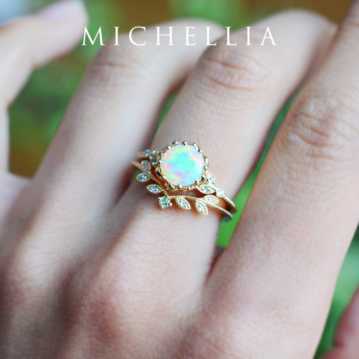 Evanthe Opal Engagement Ring Vintage Floral Opal Ring Opal - Etsy Sweden