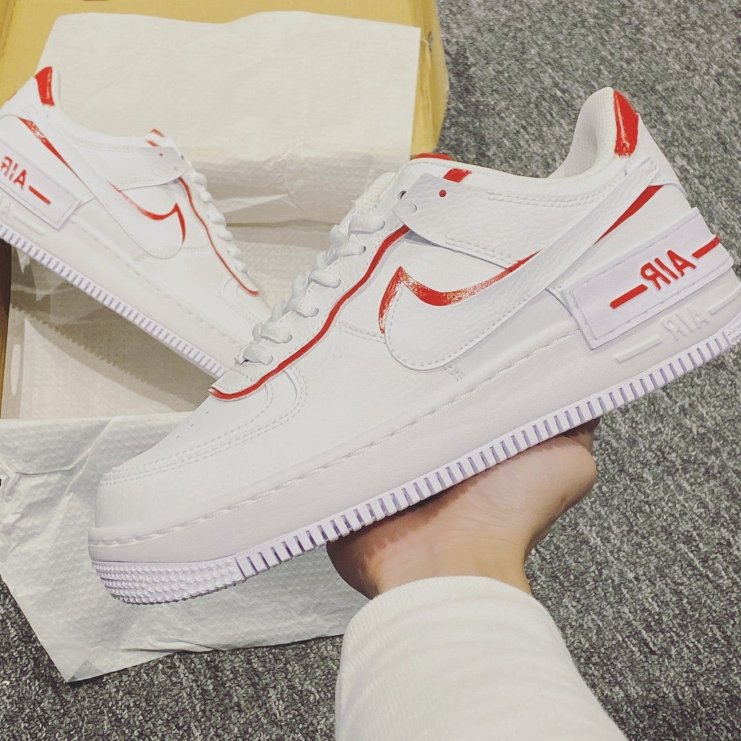 Red Custom Air Force 1 Shadowbuy Now: - Etsy