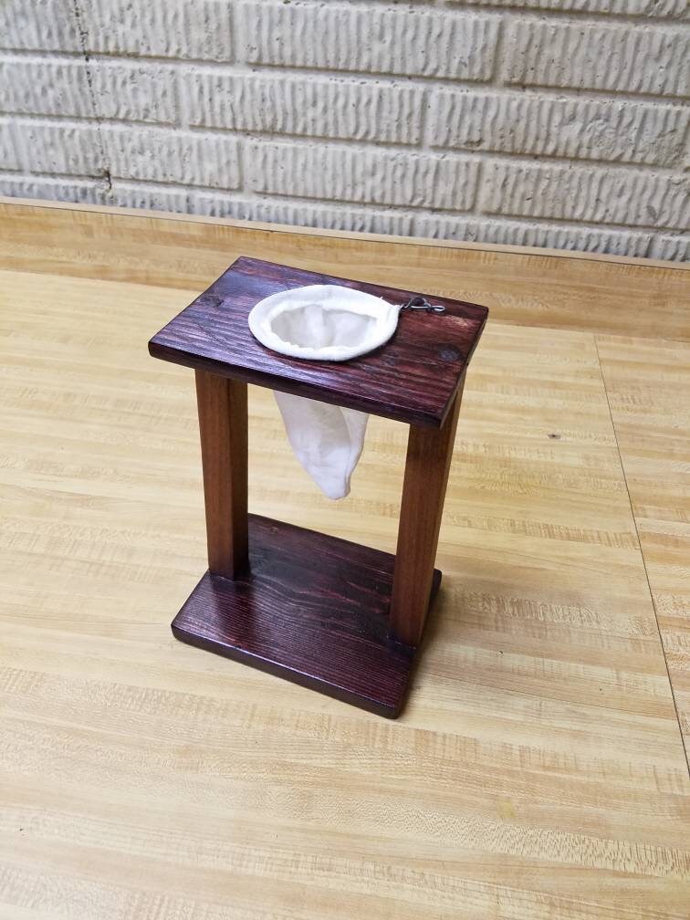 Handmade Costa Rican Pour Over Coffee Maker With Coffee Sock - Etsy