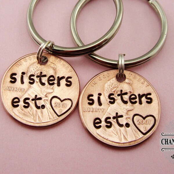 Sister Keychain - Etsy
