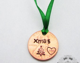 Custom Penny Ornament Cross Present Christmas Tree - Etsy