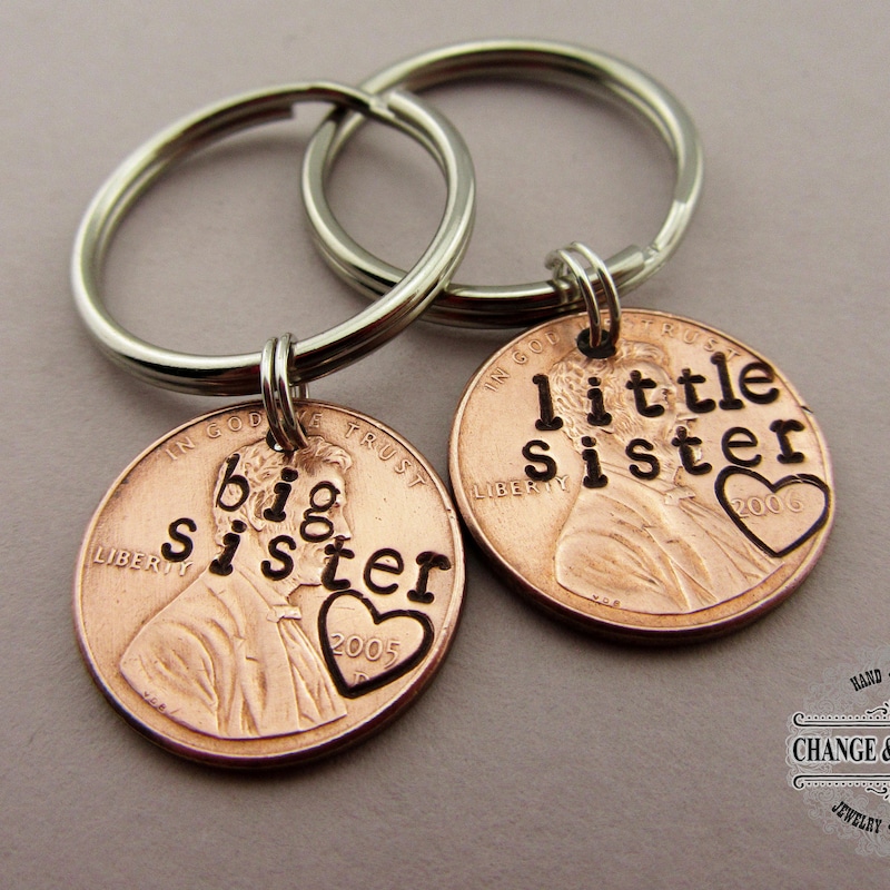 Sister Keychain - Etsy