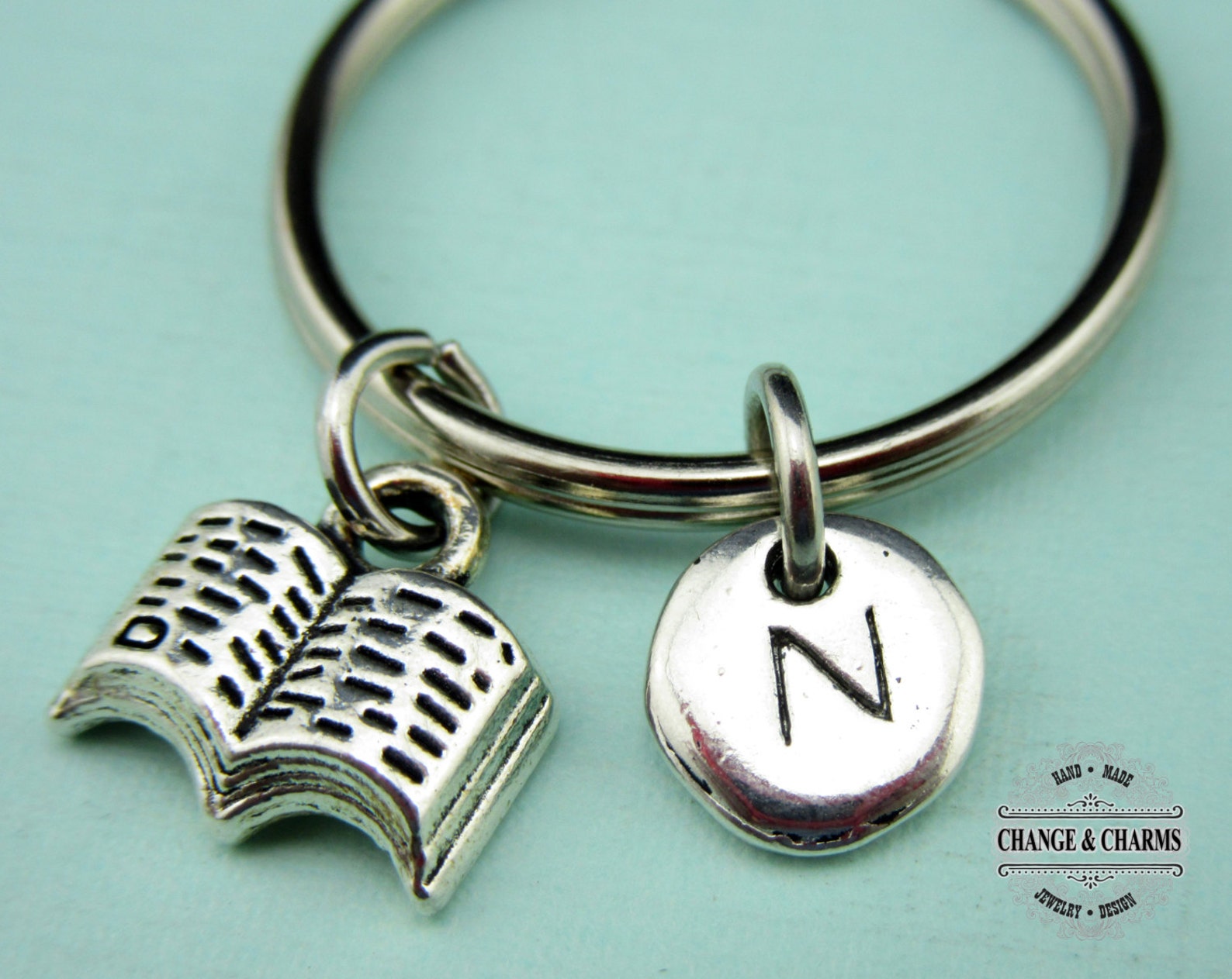 Book Keychain Book Charm Book Reading Gift for Friend - Etsy