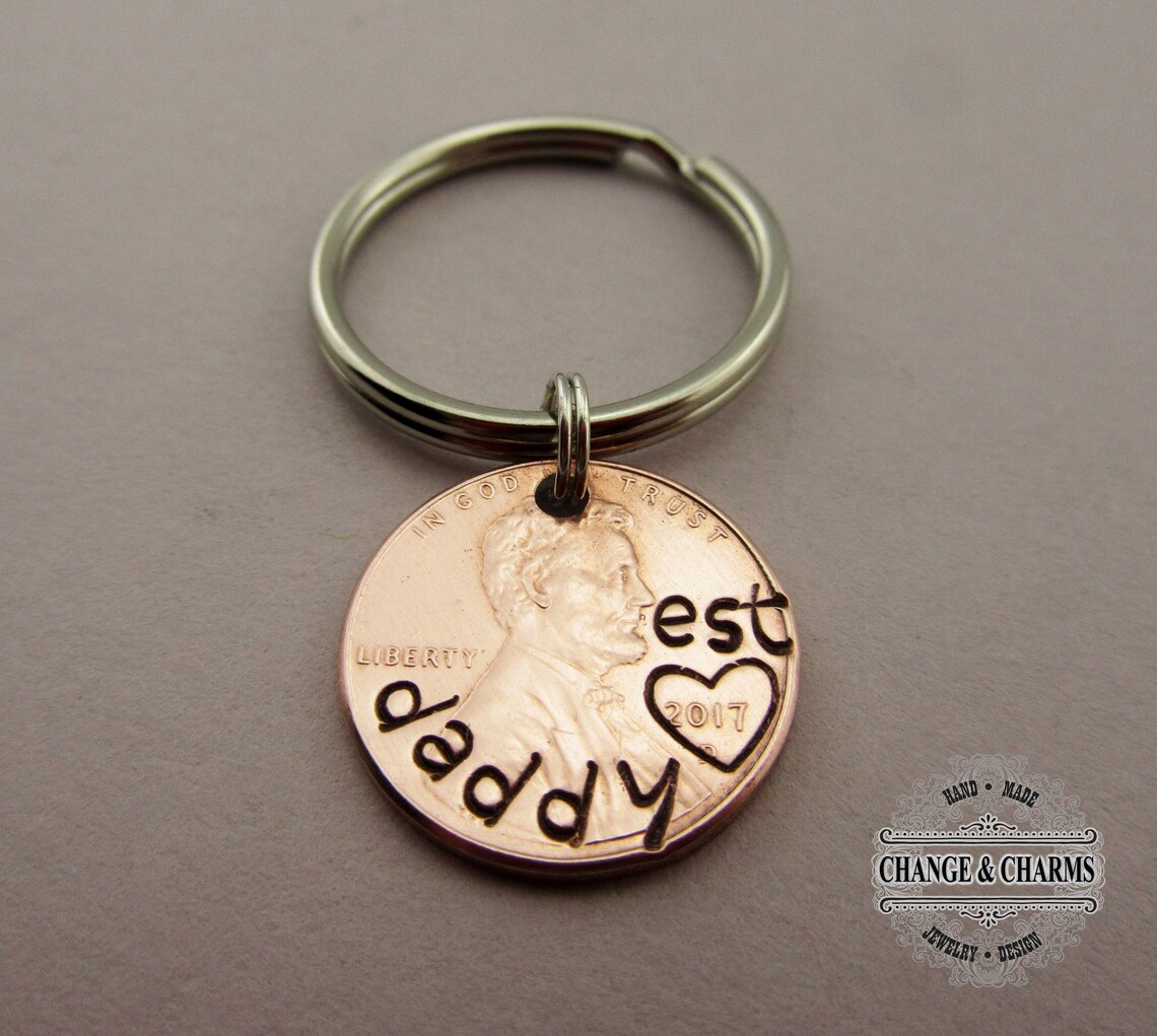 Custom Daddy Penny Keychain Daddy Keychain Dad Keychain - Etsy