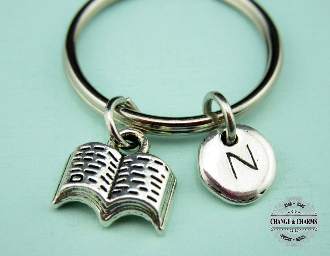Book Keychain Book Charm Book Reading Gift for Friend - Etsy