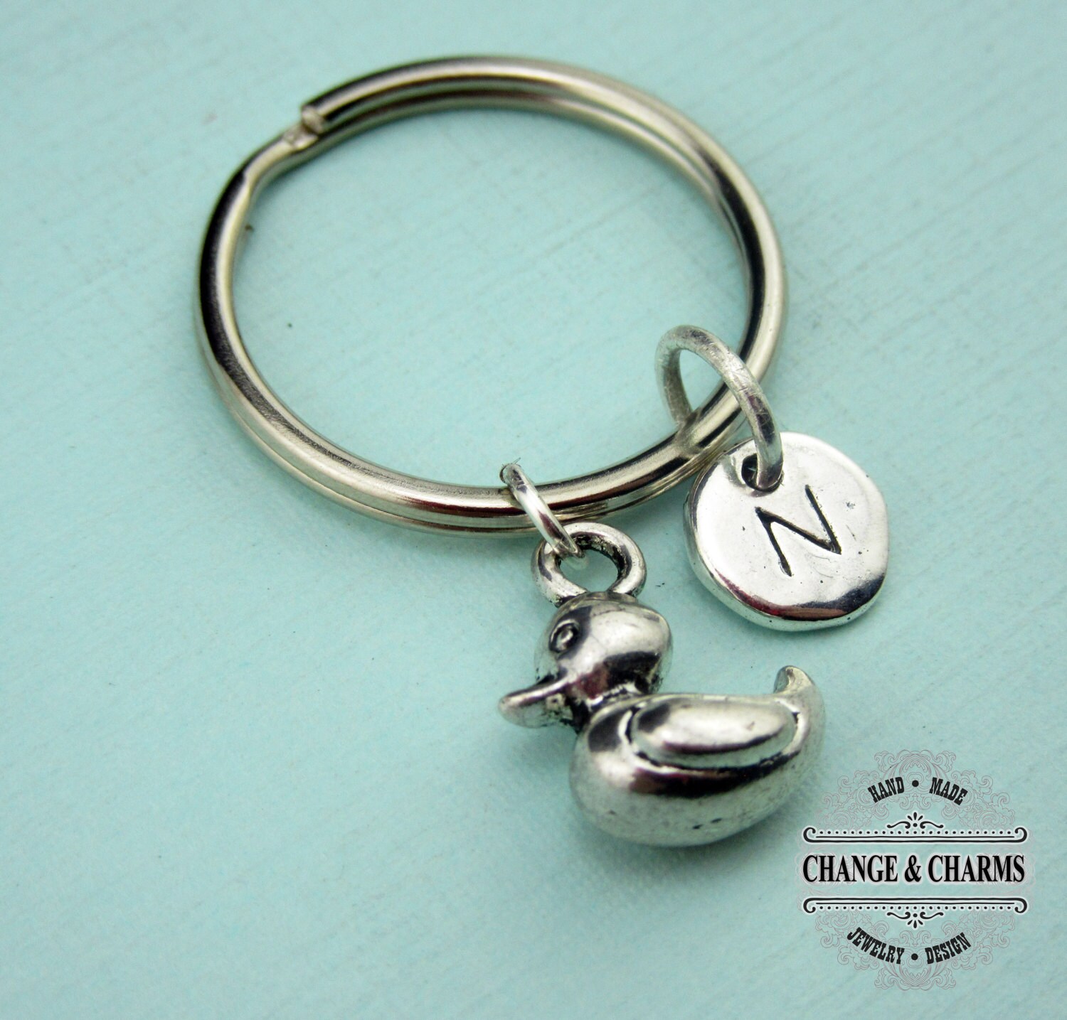 Duck Keychain Rubber Ducky Keychain Duck Charm Mom - Etsy