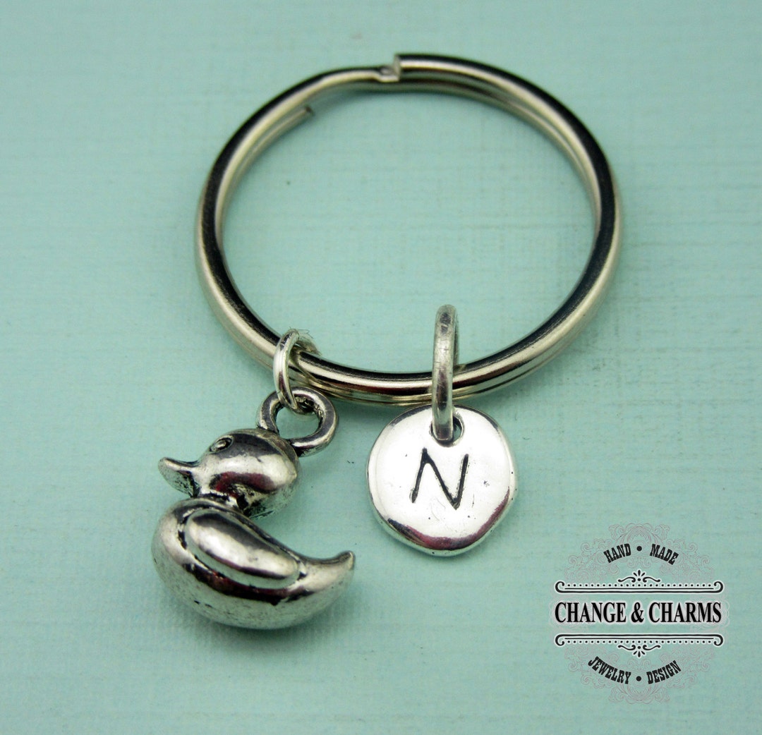 Duck Keychain Rubber Ducky Keychain Duck Charm Mom - Etsy