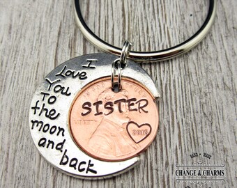 Sister keychains | Etsy