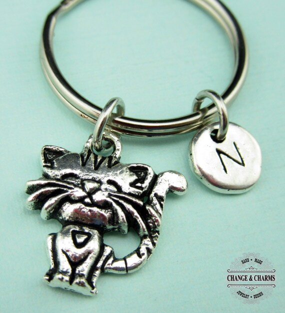 Cat Keychain Cat Charm Cat Personalized Gift Custom | Etsy