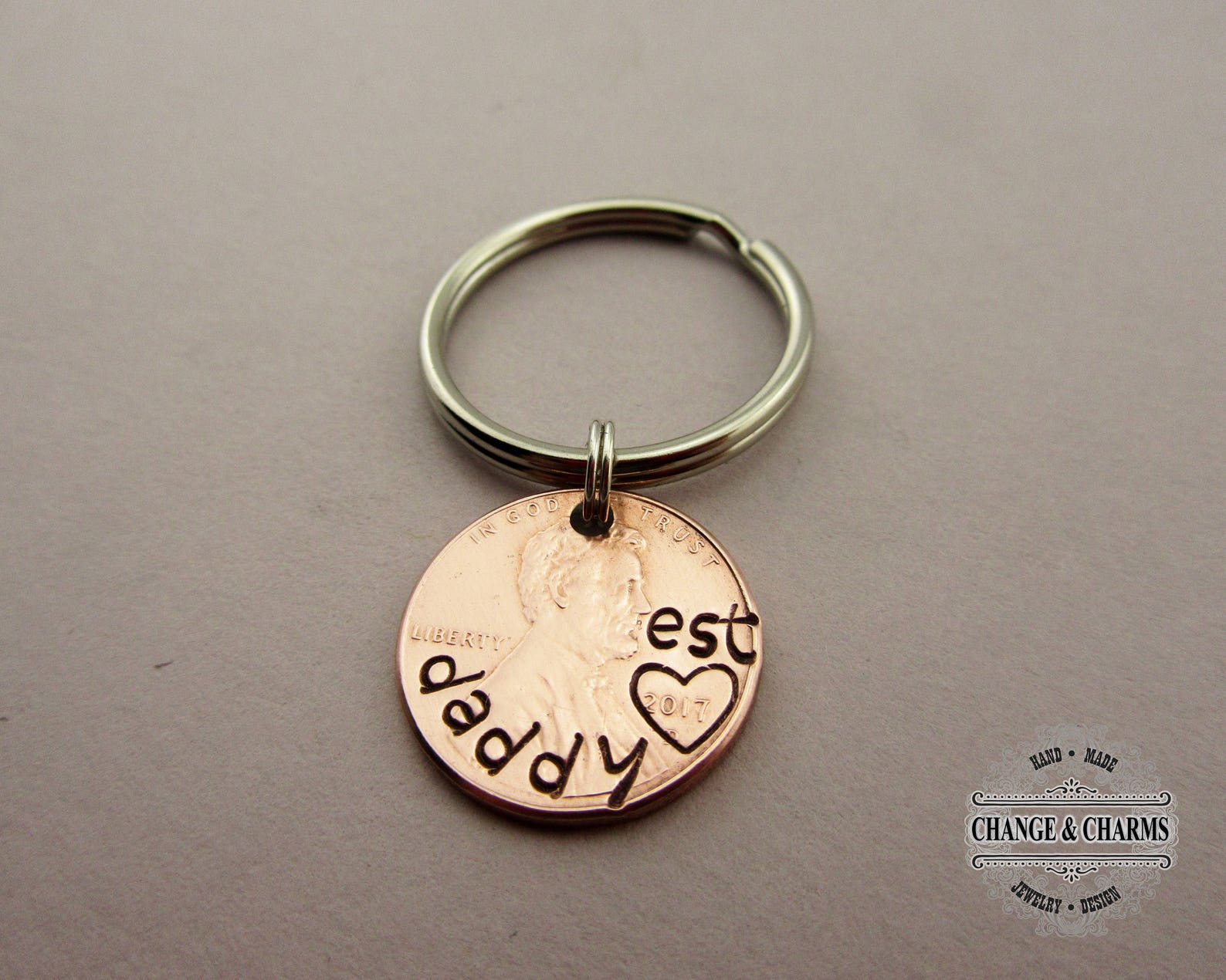 Custom Daddy Penny Keychain Daddy Keychain Dad Keychain | Etsy