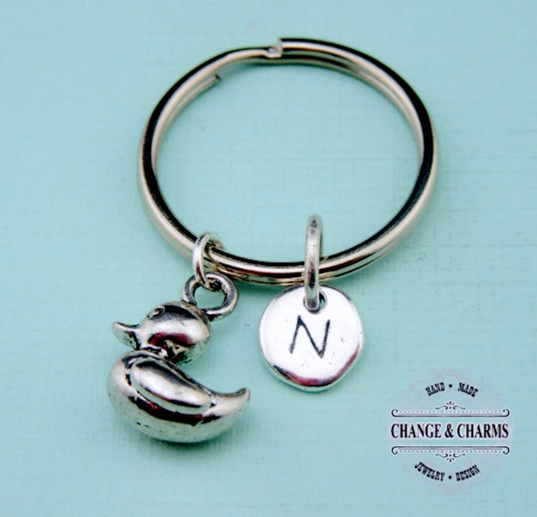 Duck Keychain Rubber Ducky Keychain Duck Charm Mom - Etsy