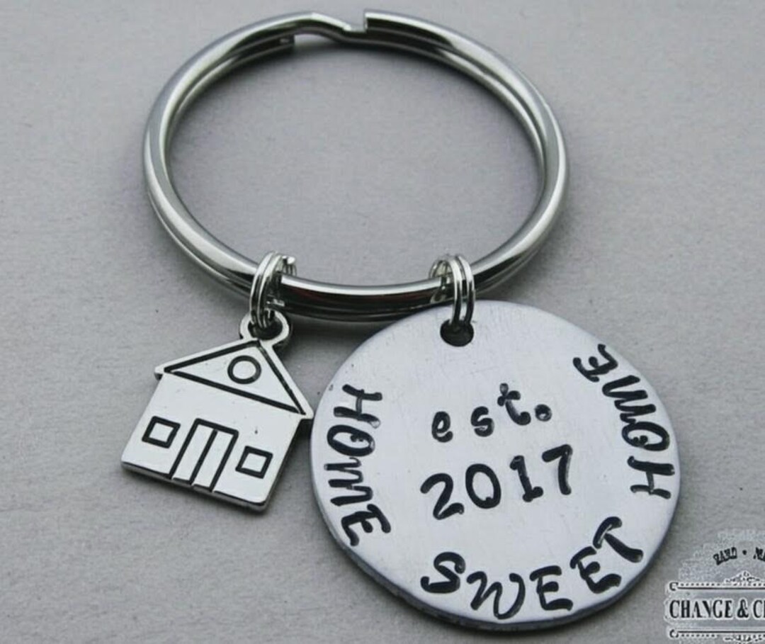 Custom Home Sweet Home Keychain: Aluminum New Homeowner Gift - Etsy
