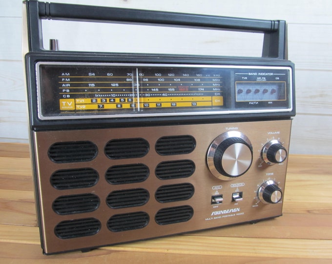 Vintage 1970s Soundesign Multi Band Portable Radio, Am FM/ TV/ Air ...