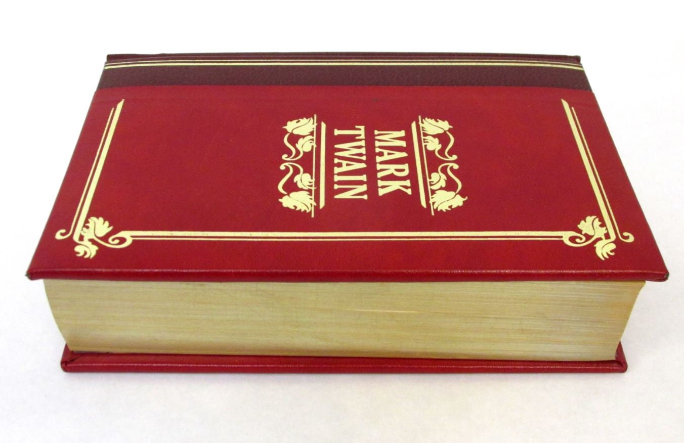 Vintage Mark Twain Collection Red Bonded Leather Hardcover - Etsy