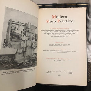 1928 Modern Shop Practice Complete Set 1-6 American Technical Society ...
