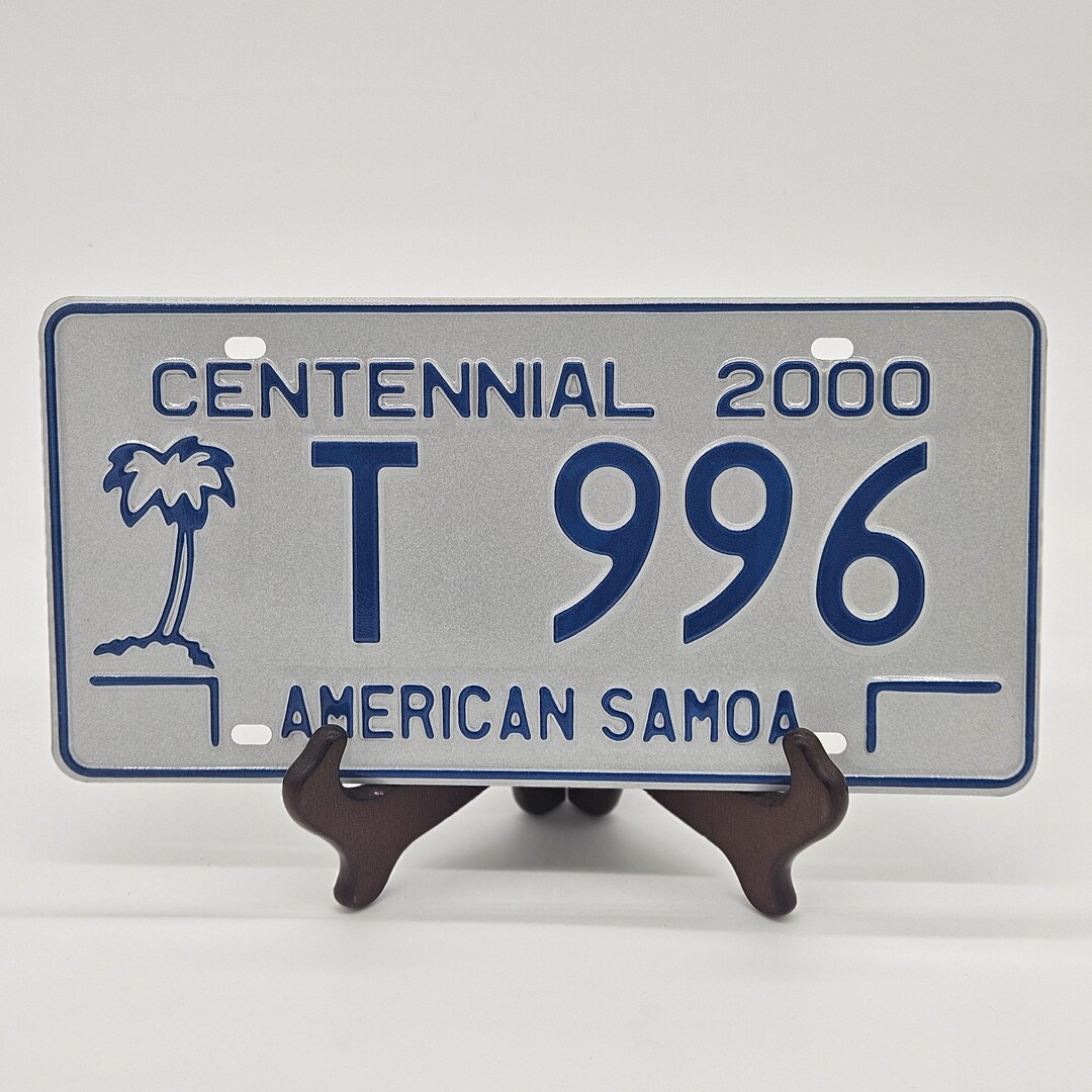 American Samoa 2000 Centennial License Plate - Etsy