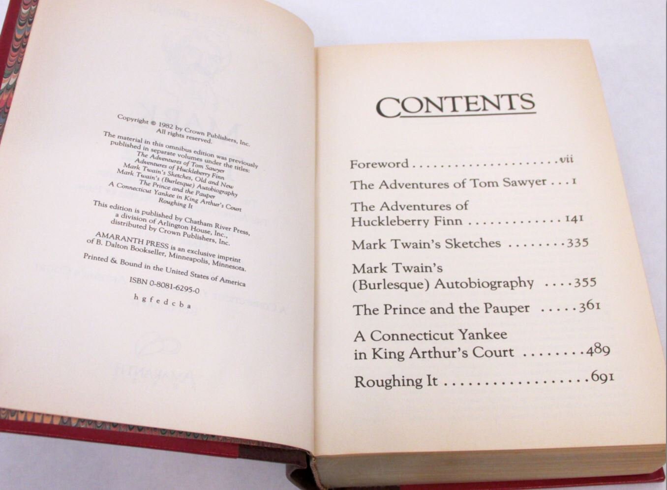 Vintage Mark Twain Collection Red Bonded Leather Hardcover - Etsy