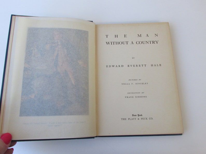 1910 the Man Without A Country by Edward Everett Hale | Etsy