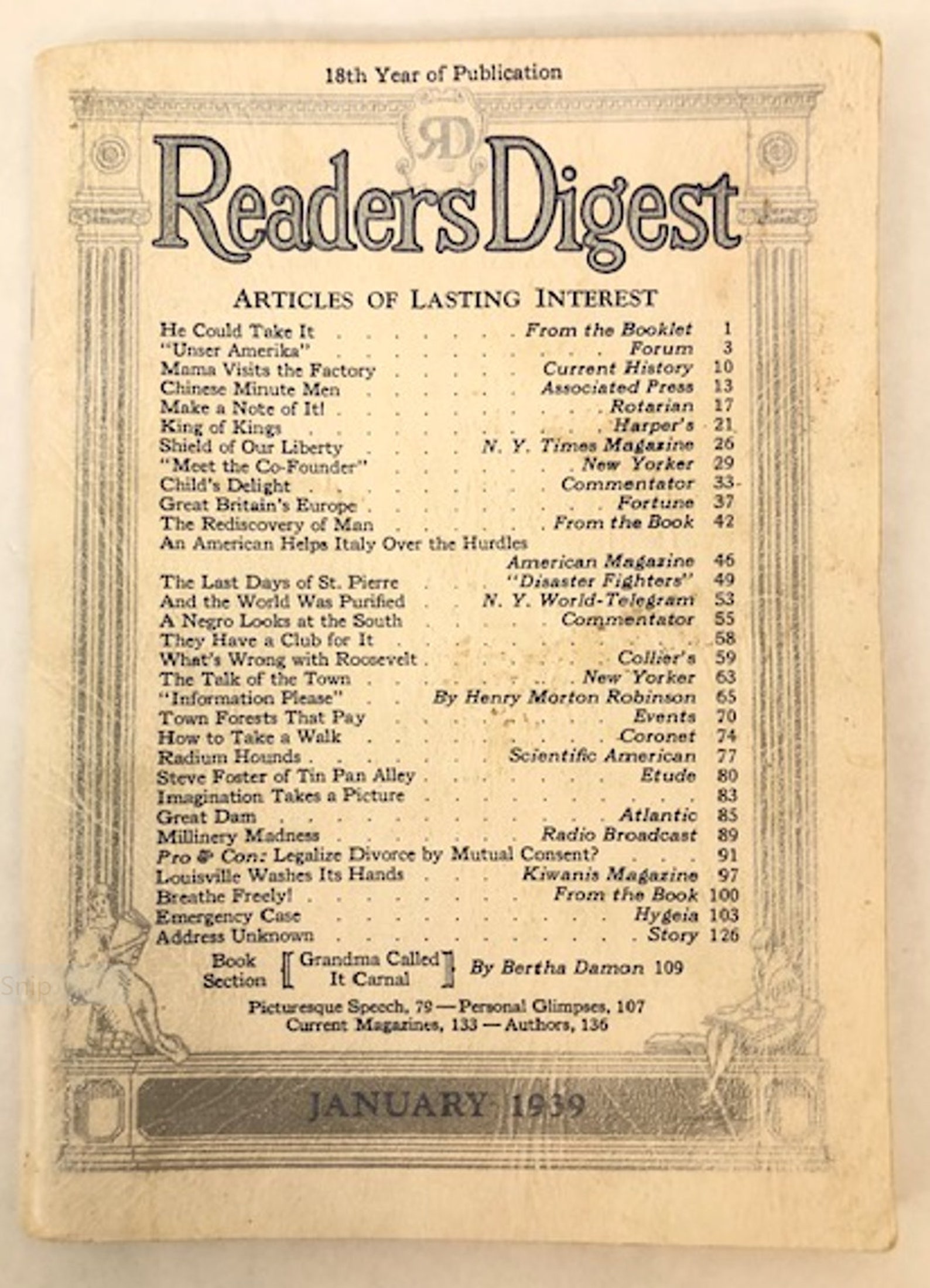 Vintage Readers Digest 1939 Collection of 5 | Etsy