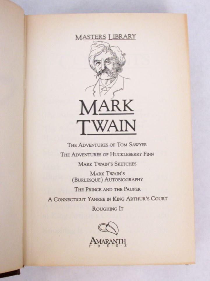 Vintage Mark Twain Collection Red Bonded Leather Hardcover - Etsy