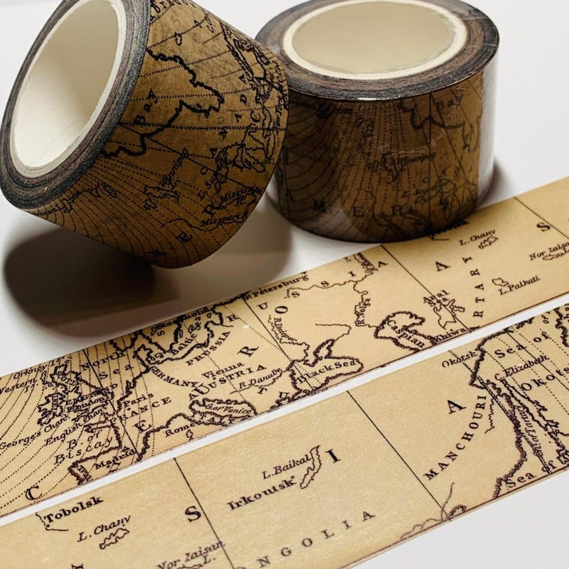 Map Washi Tape - Etsy