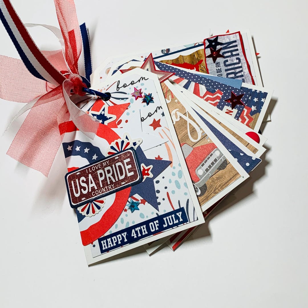 USA PRIDE I Love My Country Mini Tag Brag Album Book ~ Keep Your ...