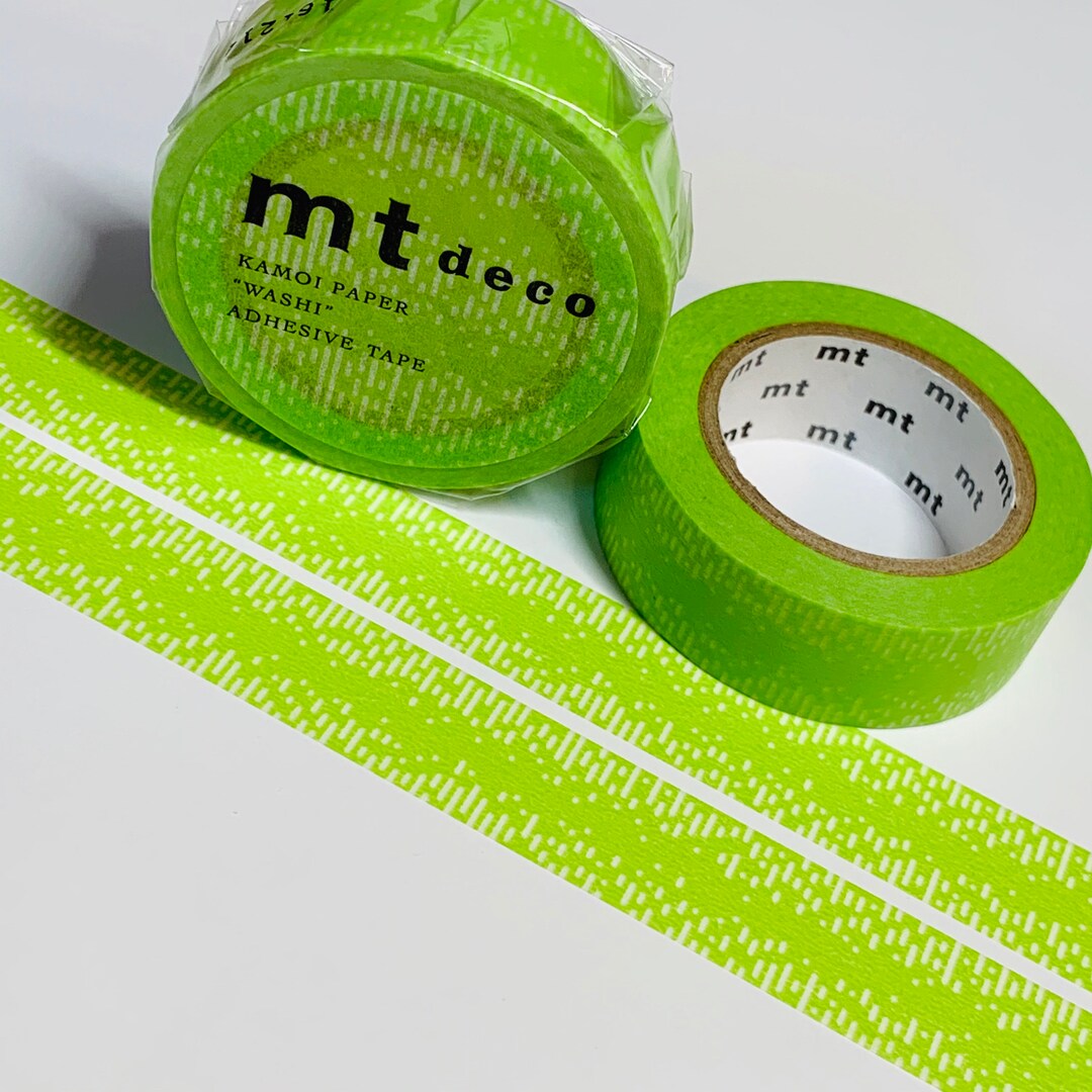 WATER DROP GRADATION Neon Green Mt Washi Tape - 1 Roll ~ 15mm X 10m (33 ...