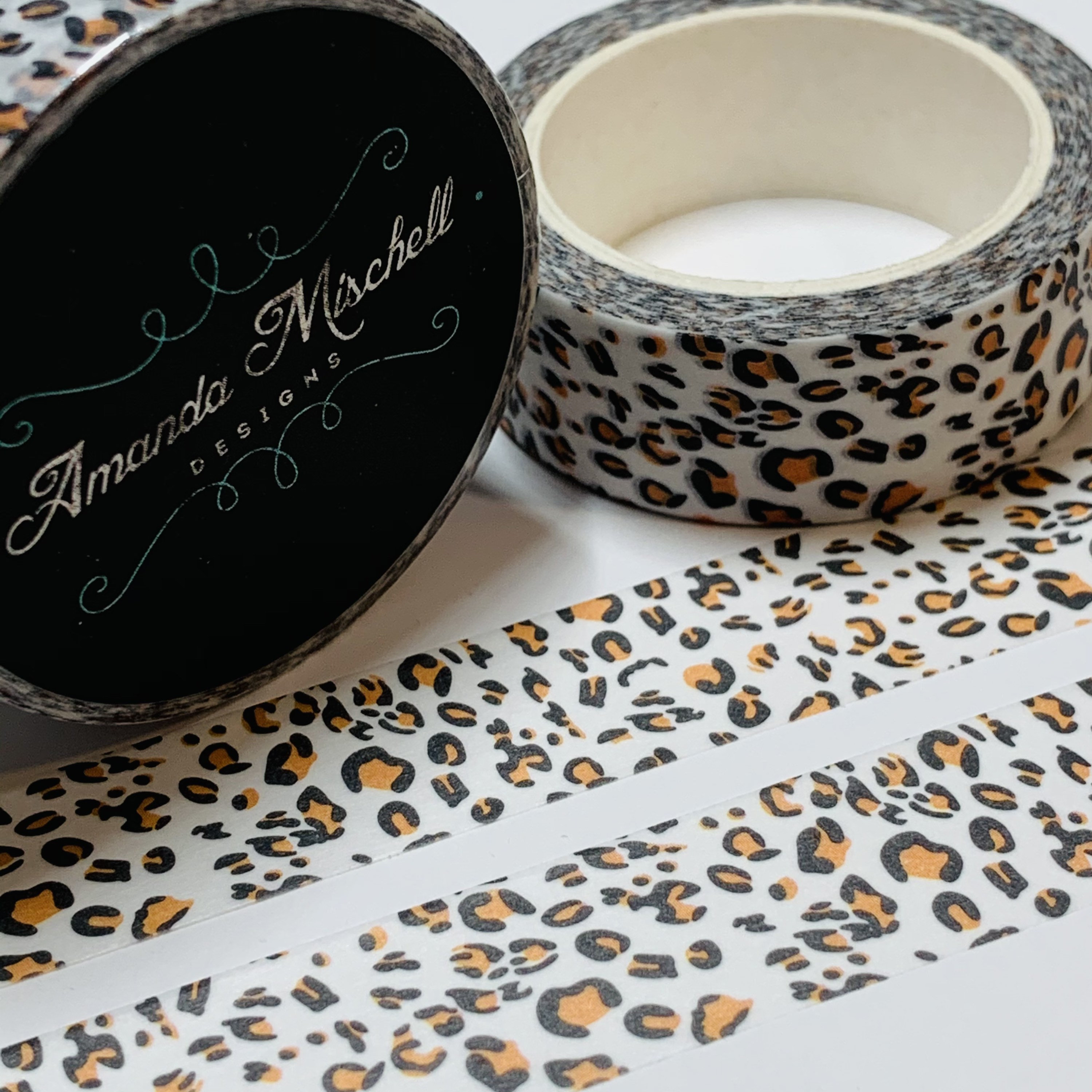 SPOTTED LEOPARD ANIMAL Print Custom Washi Tape ~ 1 Roll ~ 15mm X 10m ...