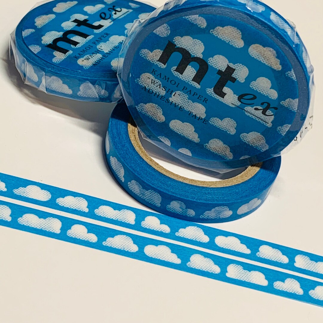 PUFFY WHITE CLOUDS Thin Line Mt Washi Tape ~ 1 Roll ~ 7mm X 7m (23 Feet ...