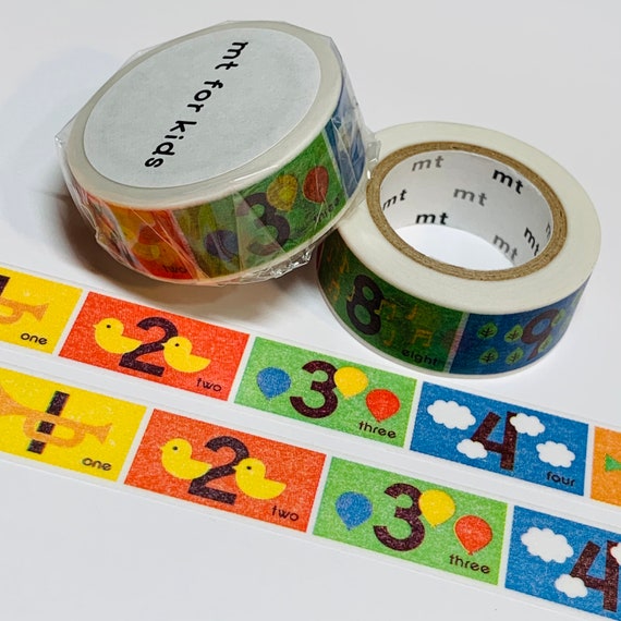 COUNTING ELEMENTARY NUMBERS Mt Washi Tape 1 Roll 15mm X 7m | Etsy