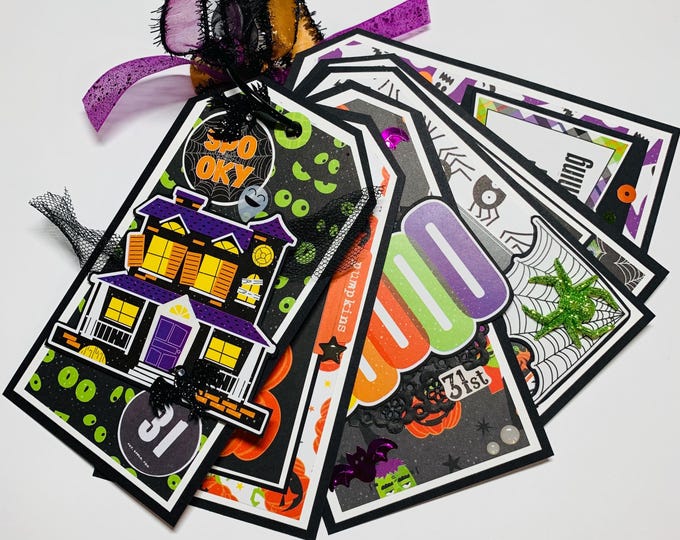 TRICK or TREAT HALLOWEEN Mini Tag Brag Album Book ~ Keep Your Memories ...