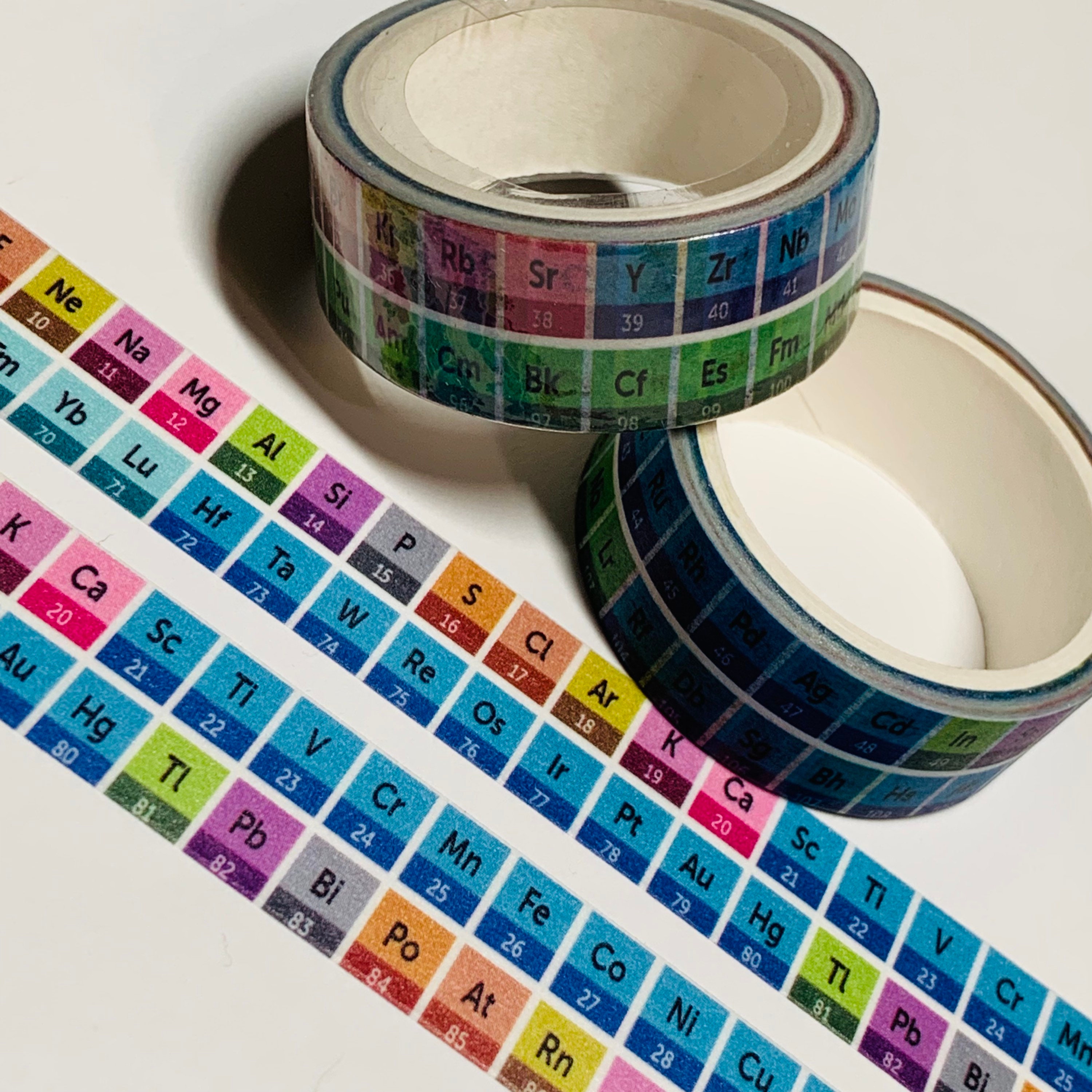 PERIODIC TABLE SCIENTIFIC Washi Tape 1 Roll 15mm X 5m 16 - Etsy