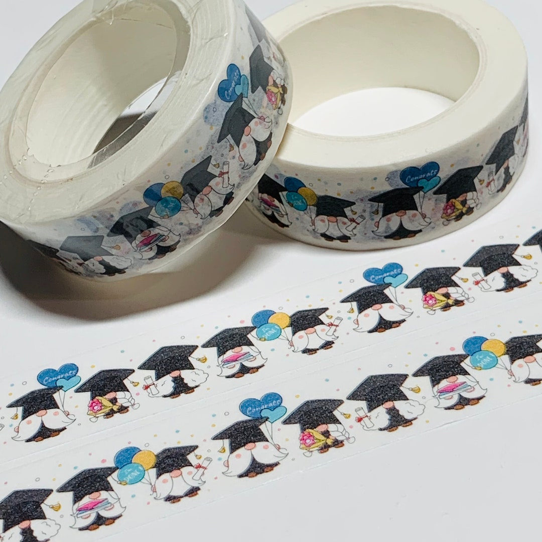 HAPPY GRADUATION GNOMES Washi Tape ~ 1 Roll ~ 15mm X 10m (33 Feet) - Etsy