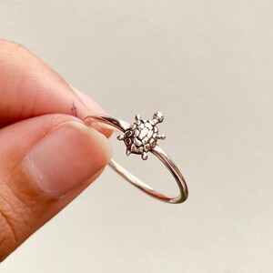 Minimal Tortoise Ring, Sterling Silver 925 Ring, Boho Rings, Rings for ...