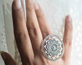 Indian silver ring | Etsy