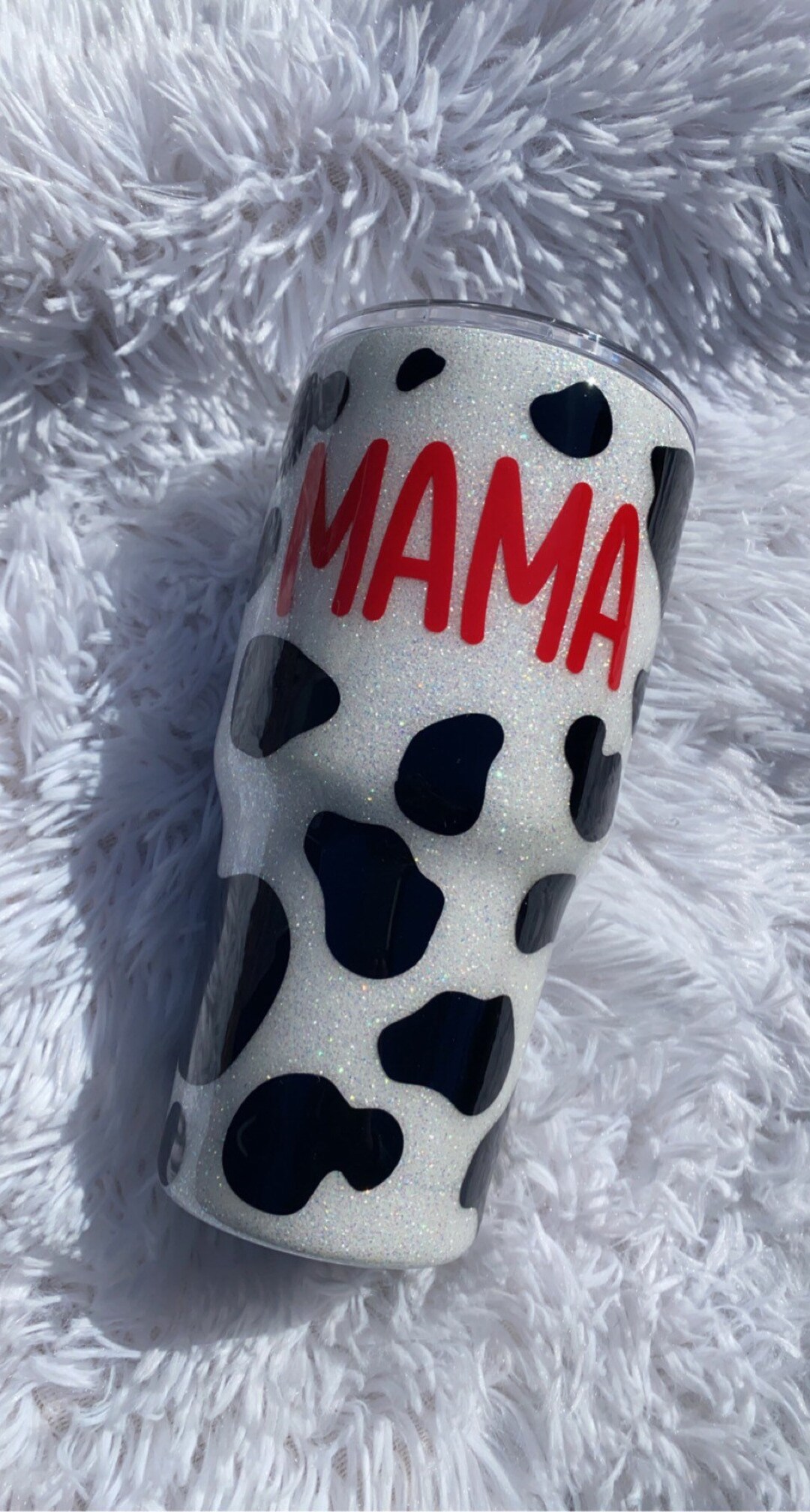 Cow Print Tumbler | Glitter Tumbler | Stainless Steel Tumbler | Mama ...