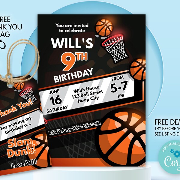 Nba Party Thank You - Etsy