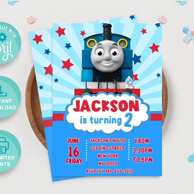 Thomas Invitation - Etsy