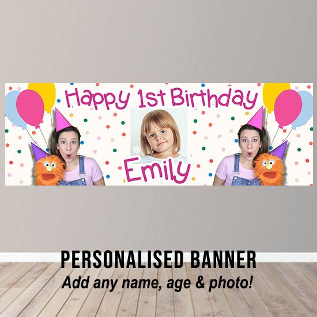 Personalised Ms Rachel Inspired Photo Birthday Banner Party Poster ...