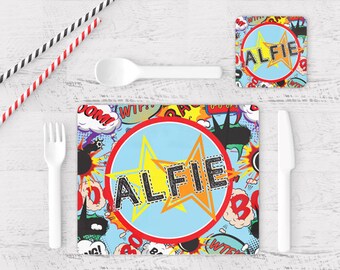 Superhero placemat | Etsy