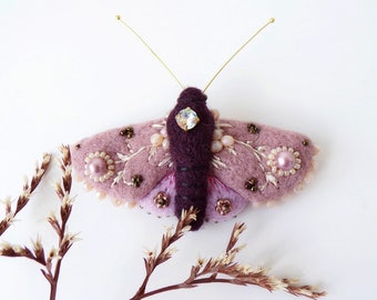 Needle Felted Moth - Etsy