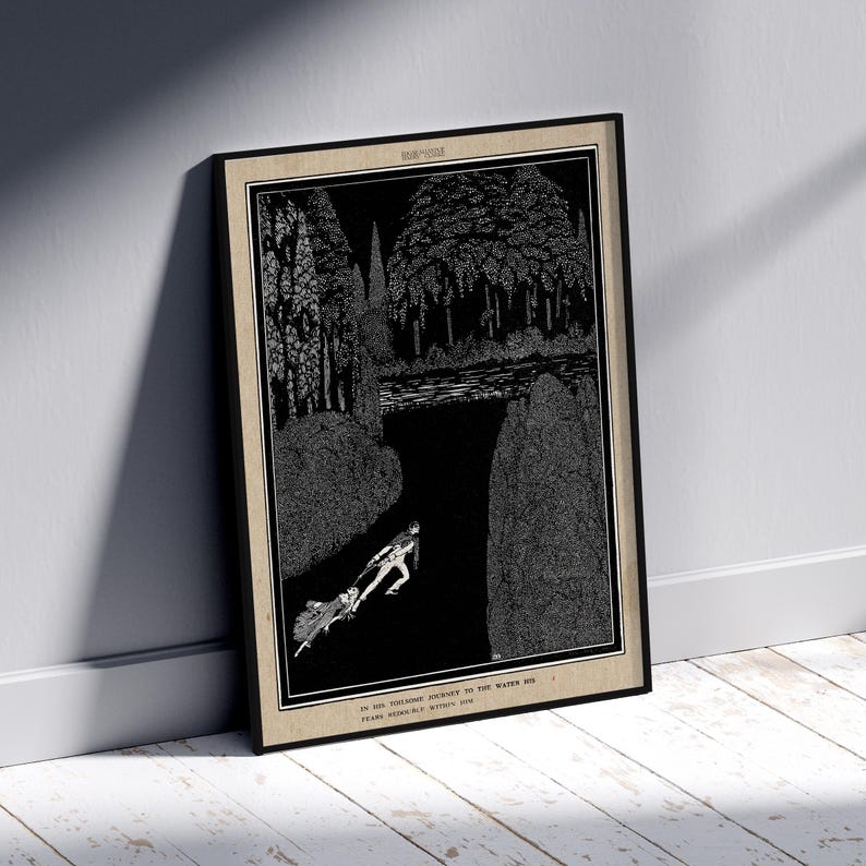 Harry Clarke Poster | Edgar Allan Poe Illustration Print | Gothic Art ...