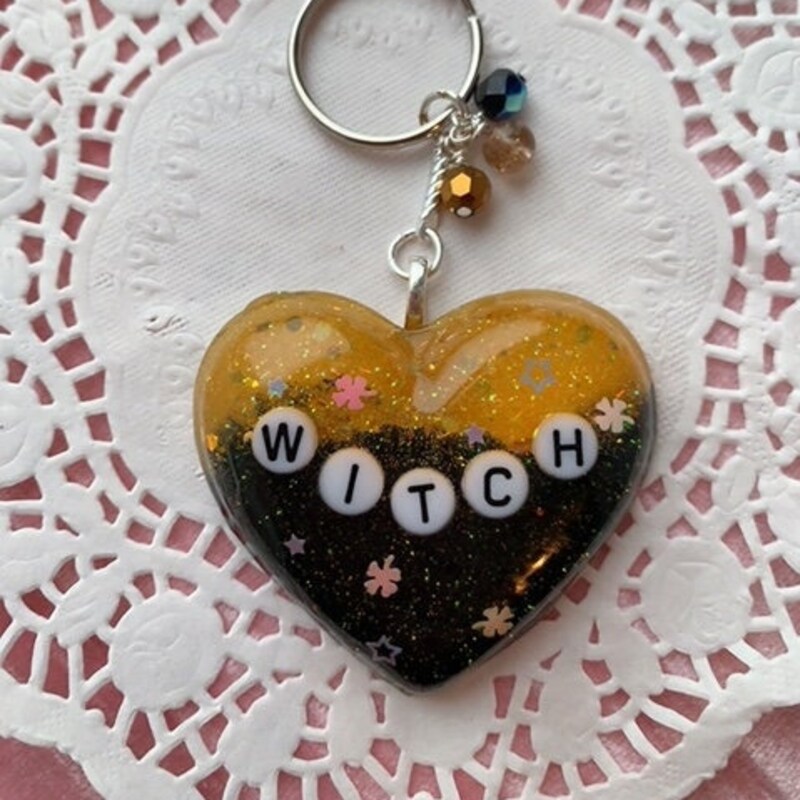 Witch Keychain - Etsy