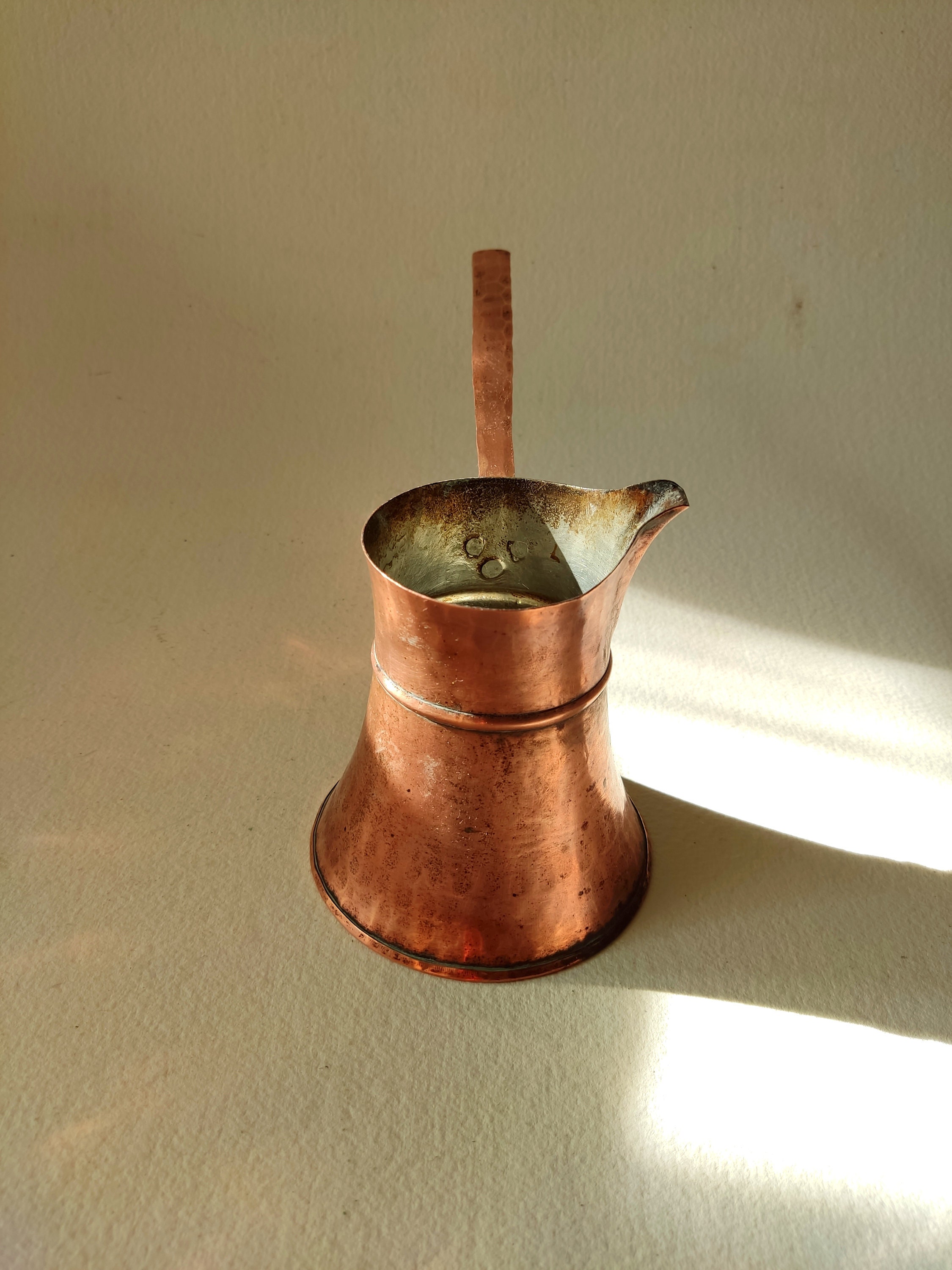 Turkish Copper Coffee Pot Hammered Copper Coffee Lover Gift | Etsy