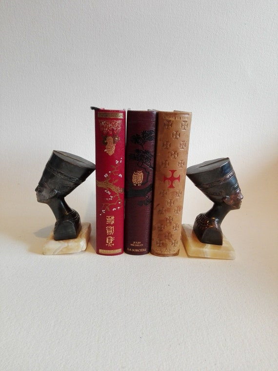Nefertiti Bookends Library Decor Paperweight Egyptian Gift | Etsy