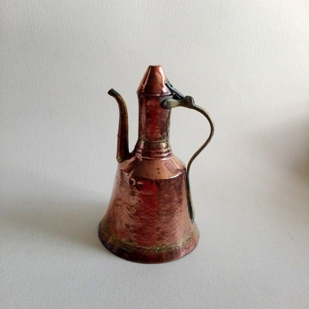 Copper Ewer, 19th Century, Oriental Style, Primitive Metalware, Retro ...