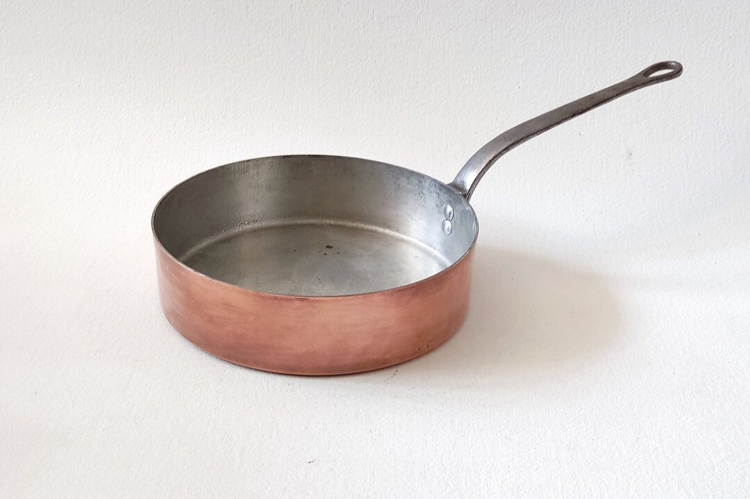 Tinned Copper Sauté Pan, Vintage French, Solid Copper Pan, French ...