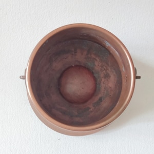 Copper Cauldron With Rings, Vintage French, Copper Plater, Fireplace ...